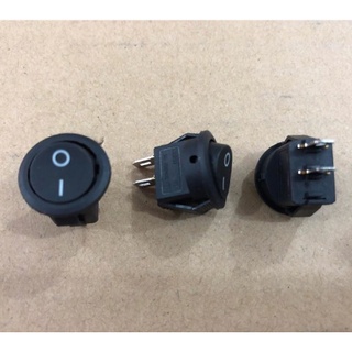 Jual saklar hitam saklar bulat 2 pin 2pin switch rocker on off | Shopee ...