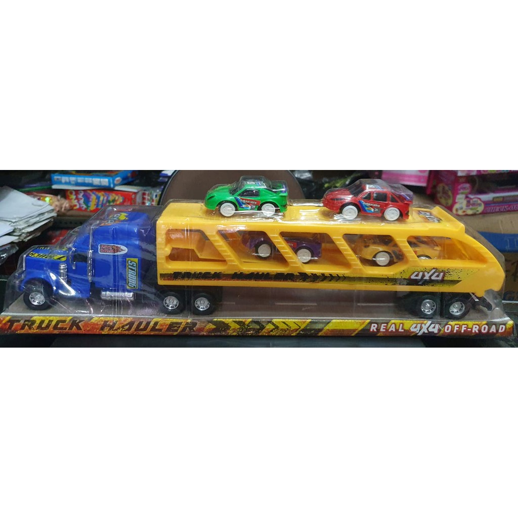 Jual Mainan Anak Truck Hauler Angkut 2 Tingkat - Trailer Muatan Mobil ...