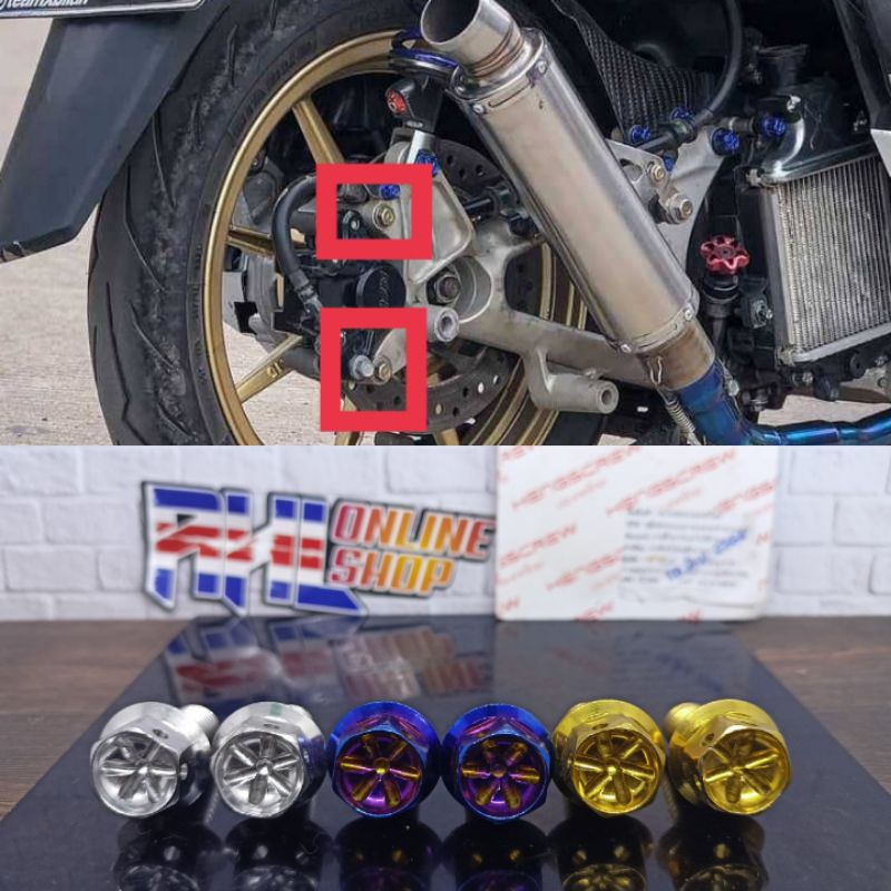 Jual baut probolt breket kaliper belakang ke arm pcx 150/160 ADV 150 stainless original heng ...