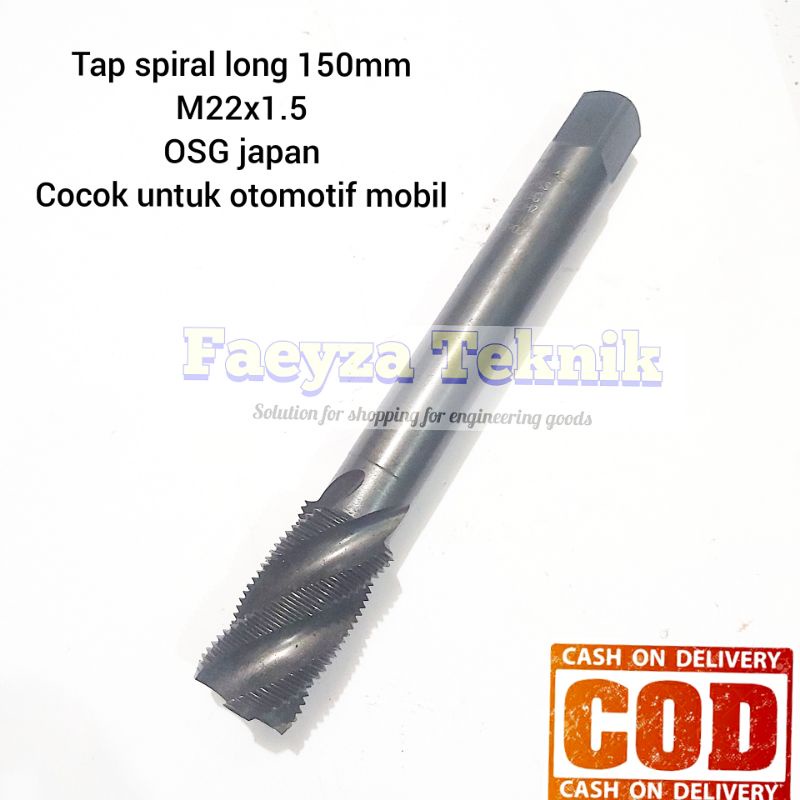 Jual Tap spiral long 150mm M22x1.5OSG japan Cocok untuk otomotif mobil ...