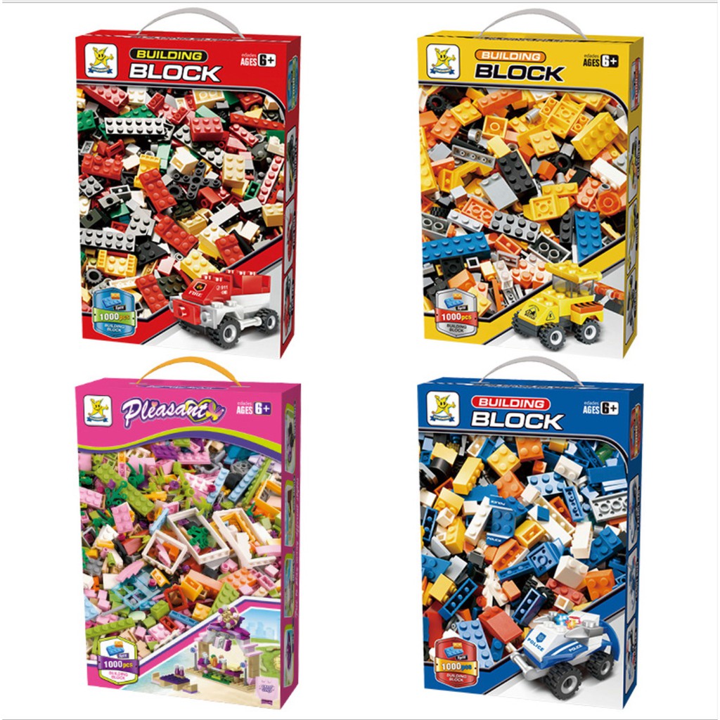 [LOGU] Building brick, Mainan blok 500 1000 pcs, Mainan susun balok ...