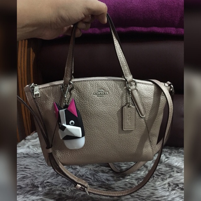 Jual Coach mini kelsey platinum preloved | Shopee Indonesia