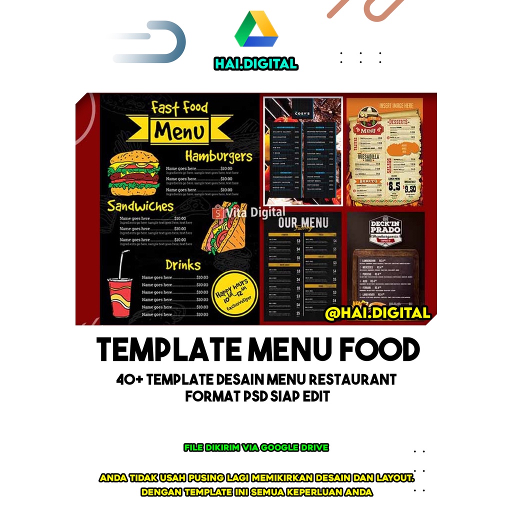 Jual 40+ Template Desain Menu Restaurant Format Psd Siap edit | Shopee ...