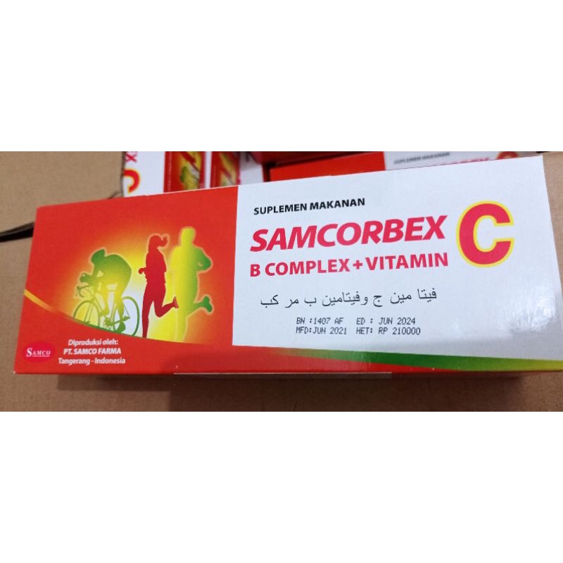 Jual Samcorbex vitamin C 500 mg + vitamin B complex isi 100 tablet ...