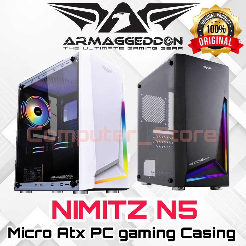 Jual Casing Gaming PC Armageddon Nimitz N5 Aurora Micro ATX Matx M-atx ...
