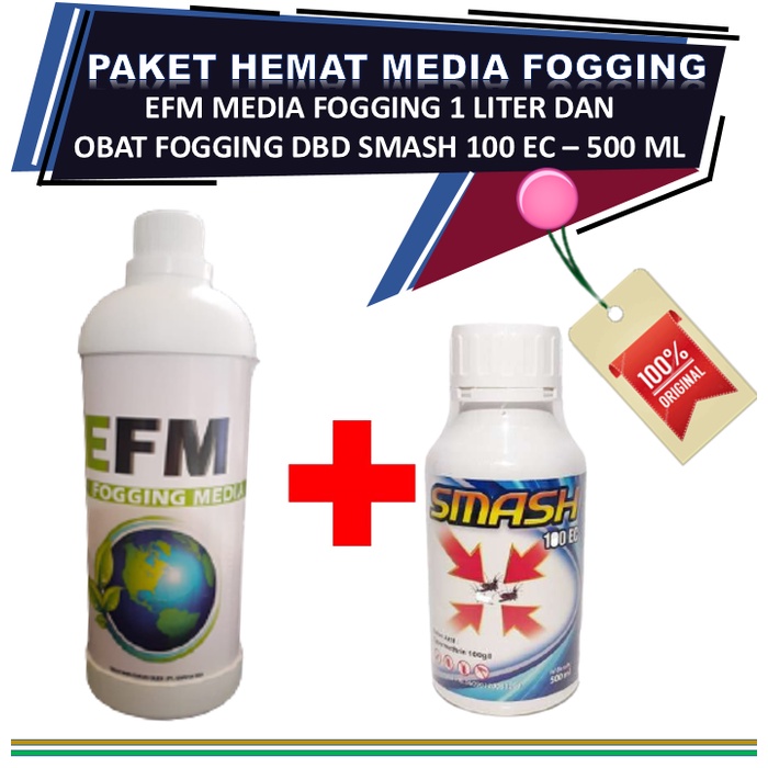 Jual obat fogging nyamuk DBD paket EFM@1 liter + SMASH @500 ML | Shopee ...