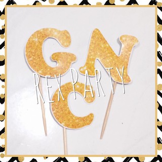 Jual Topper Huruf Nama/Custom Nama/Topper Abjad/Topper Kue/Cake Topper ...