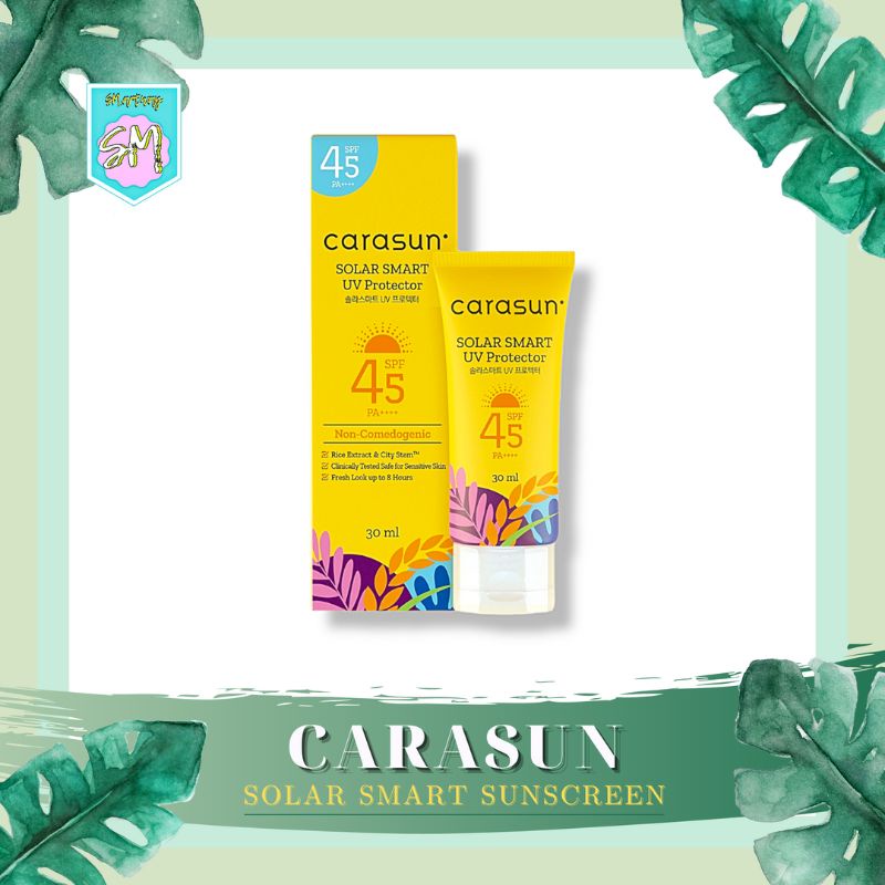 Jual CARASUN Solar Smart UV Protector Sunscreen SPF 45 | Sunblock | Shopee Indonesia