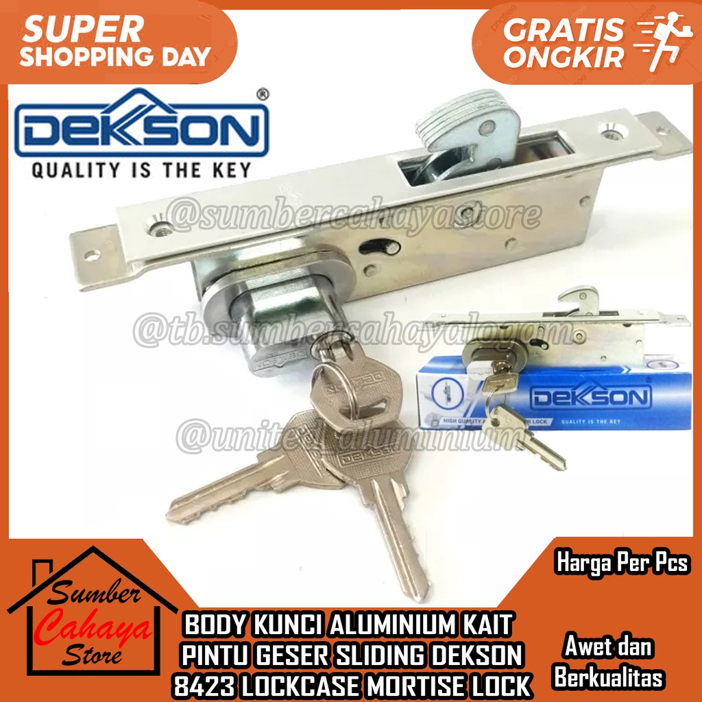 Jual Lockcase Pintu Sliding Dekson Dekkson DKS KC 8423 Mortise Lock ...