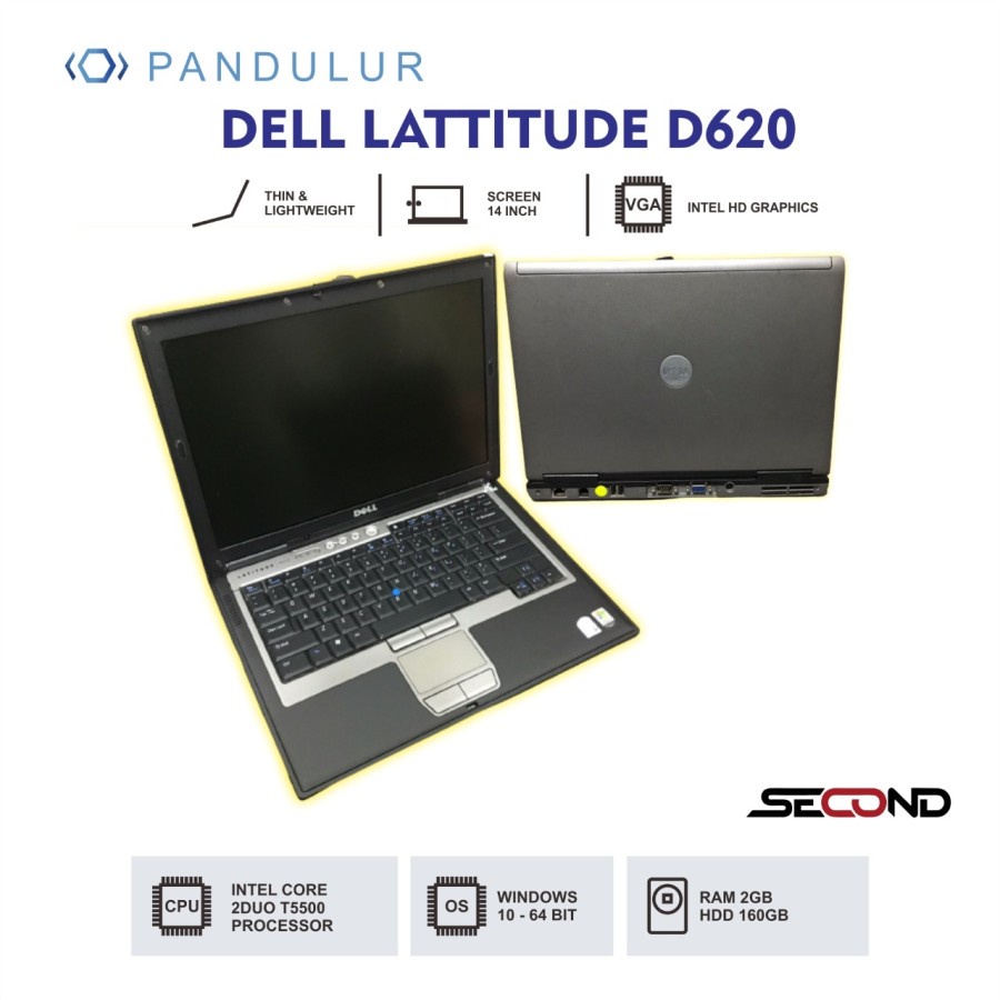 Jual LAPTOP DELL LATITUDE D620 core 2duo 2GB/160GB | Shopee Indonesia