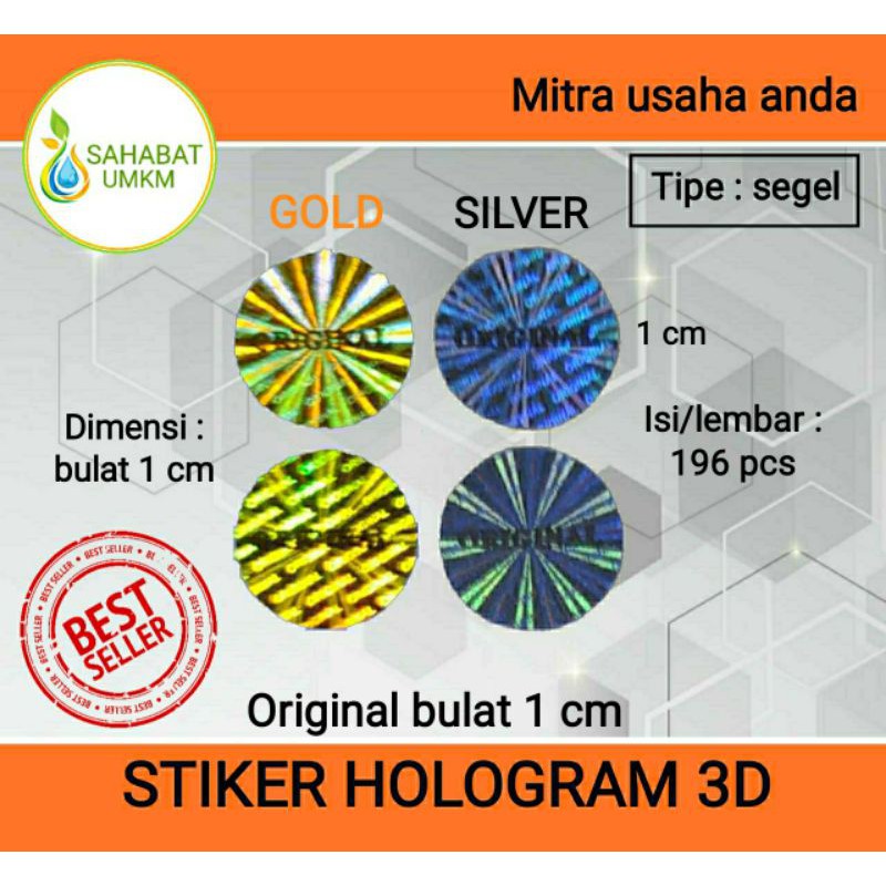 Jual STIKER HOLOGRAM ORIGINAL BULAT 1 cm | Shopee Indonesia