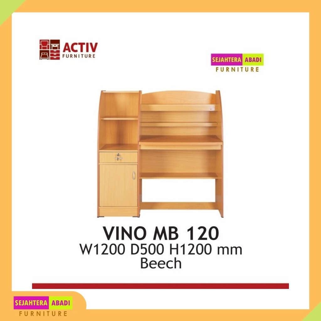 Jual meja belajar polos anak, meja kerja vino mb 120 active Indonesia ...