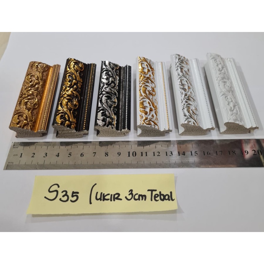 Jual Fiber Batangan S 35 Bingkai Polyframe Ukir 3cm | Shopee Indonesia