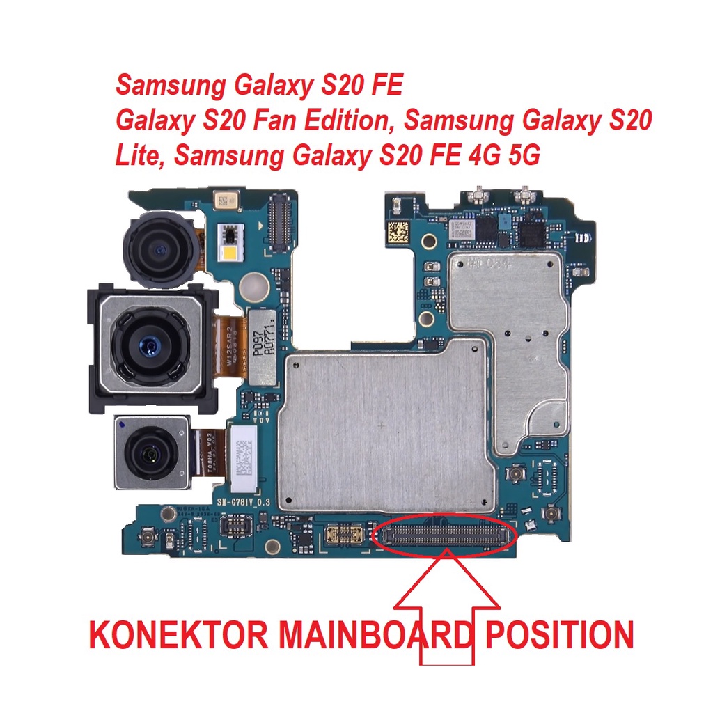 Jual Konektor Mainboard Samsung Galaxy S20 FE DI MESIN 78 pin ON BAORD ...
