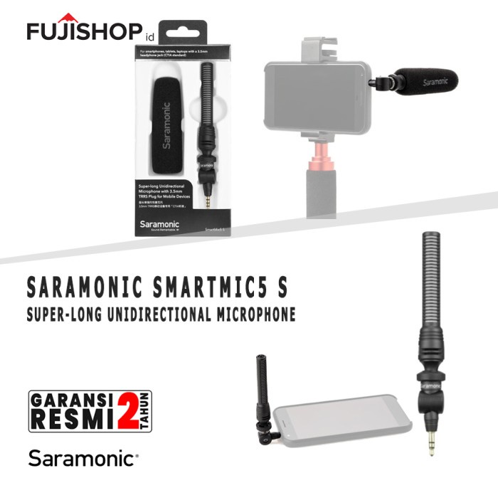 Jual Saramonic Smartmic 5 S Unidirectional Microphone 3.5mm TRRS Smartmic5 | Shopee Indonesia