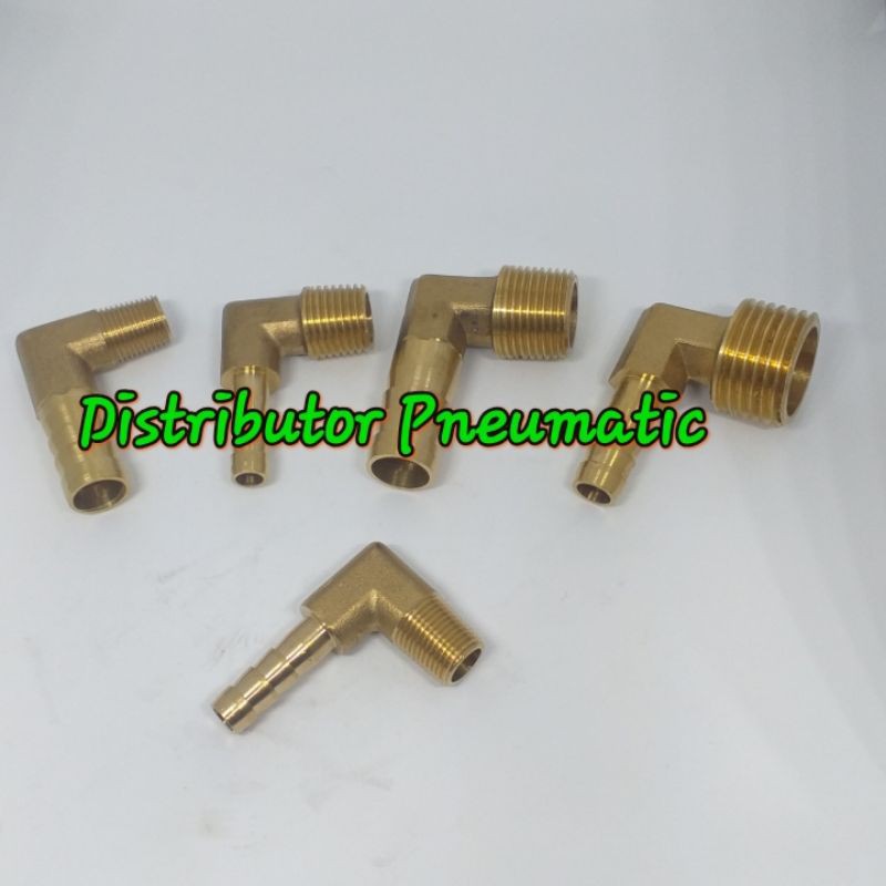 Jual Elbow nepel selang 3/8 x 1/2 drat luar elbow hose kuningan | Shopee Indonesia