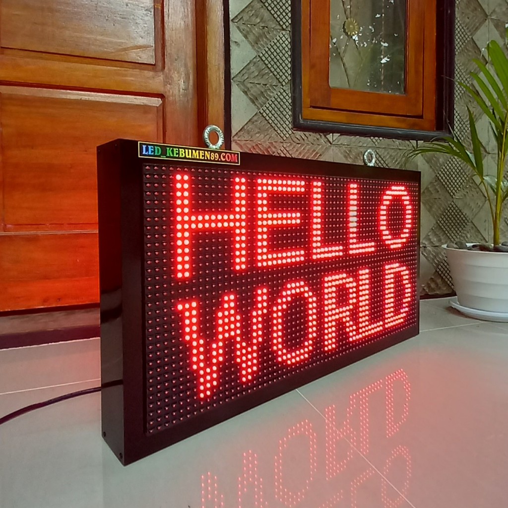 Jual running text 2 sisi / 2 muka, ukuran 70cmx 40cm, outdoor | Shopee ...