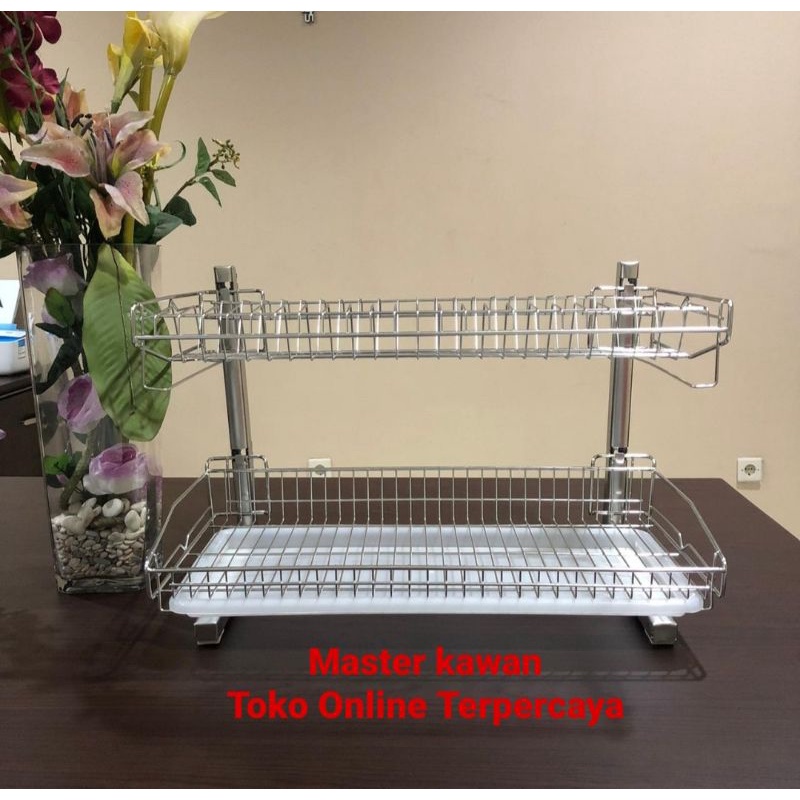 Jual Rak Piring Gantung 2 Susun Full Stainless Tirisan piring Dapur ...