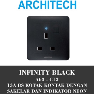 Jual ARCHITECH INFINITY BLACK A63-C06U Stop Kontak - Colokan Universal USB | Shopee Indonesia