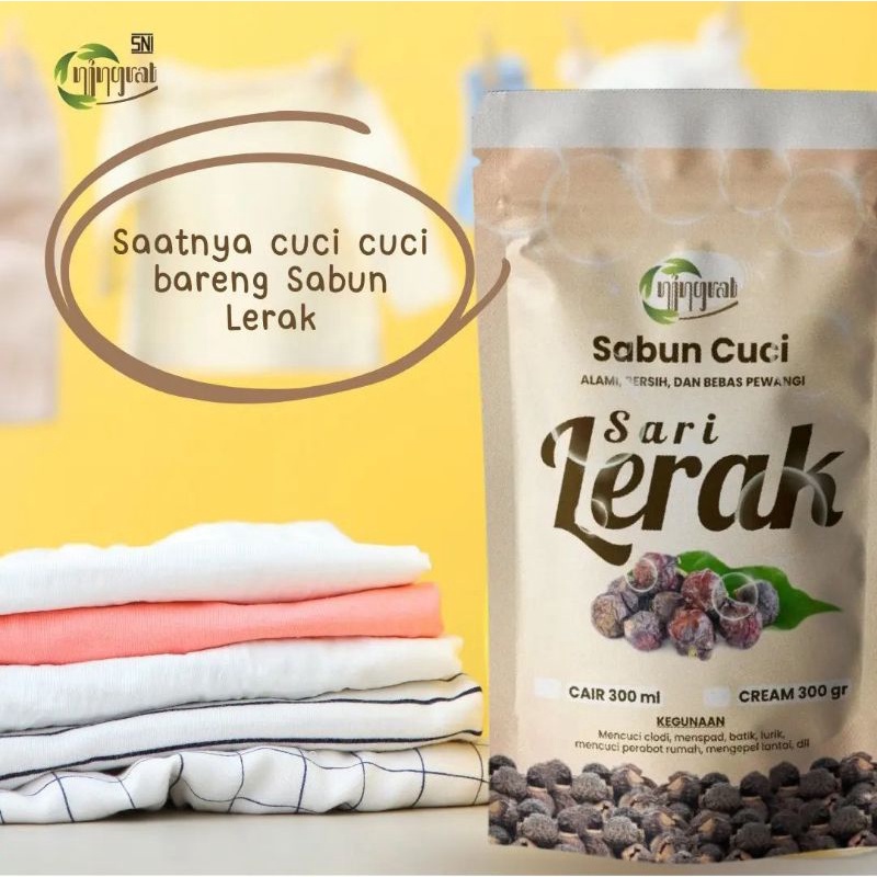 Jual Sabun Lerak Ningrat Cair dan Cream Sabun Cuci Popok Kain Clodi ...