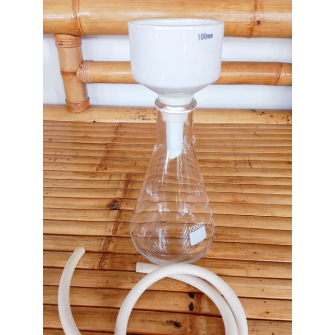 Jual Set Laboratory Vacuum Filtration Corong Funnel Buchner 100 mm dan ...