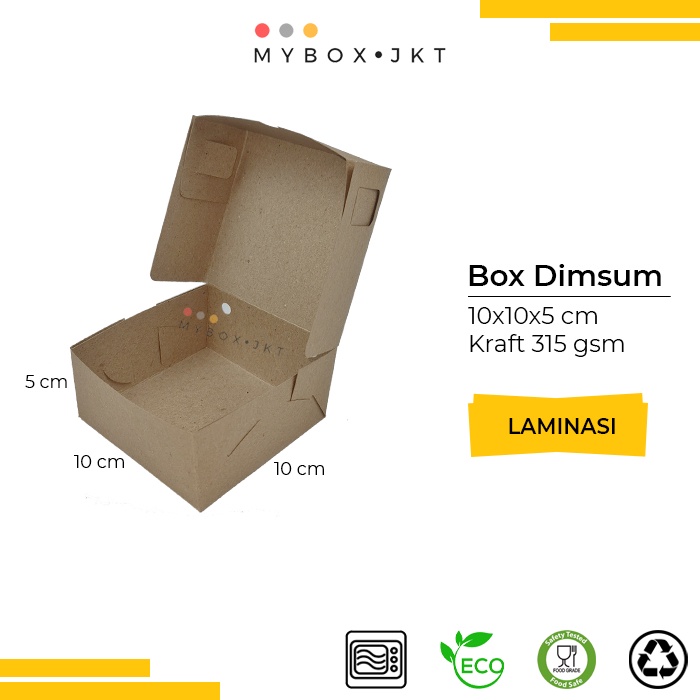 Jual Box Dus Kotak Dimsum Roti Takoyaki Siomay Snack 10x10x5 Laminasi ...