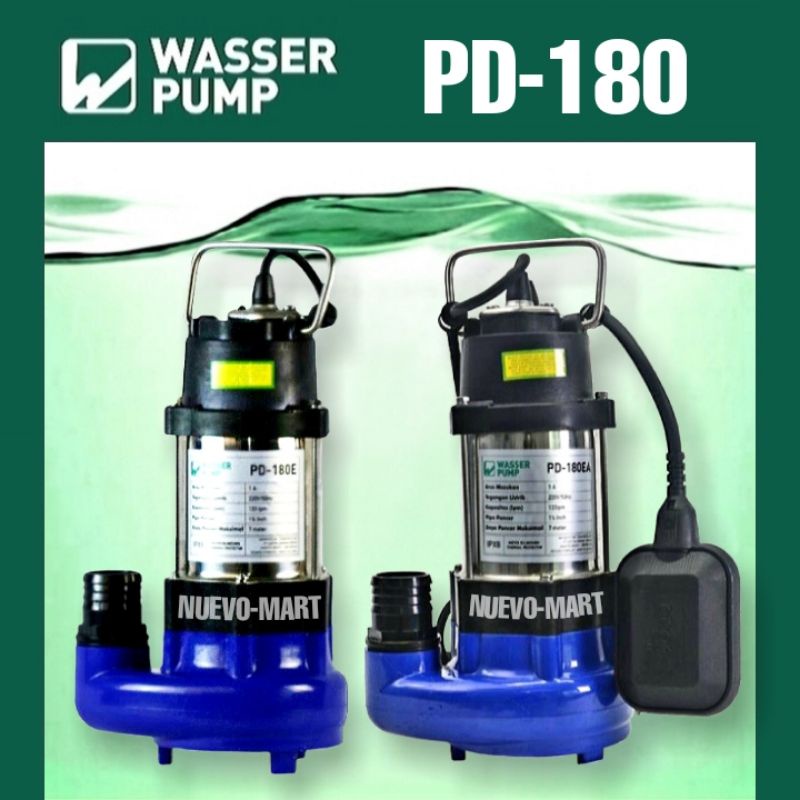 Jual WASSER Submersible Pump Pompa Celup Air Laut Payau Asin PD 180E ...