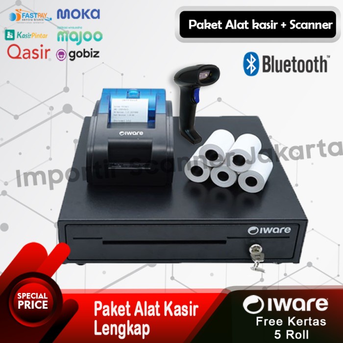 Jual PAKET KASIR MURAH ANDROID BLUETOOTH CASH DRAWER+PRINTER+SCANNER ...
