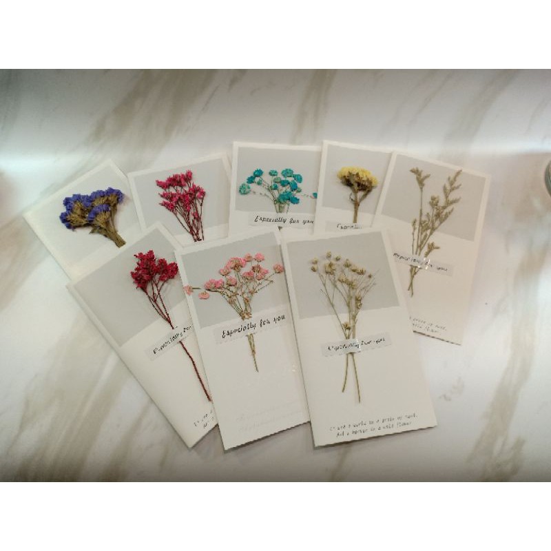 Jual Kartu ucapan bunga kering / kartu ucapan ulang tahun / birthday ...