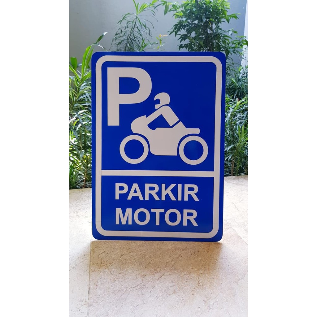 Jual RAMBU PARKIR MOTOR Plat Aluminium 35 x 50 cm | Shopee Indonesia