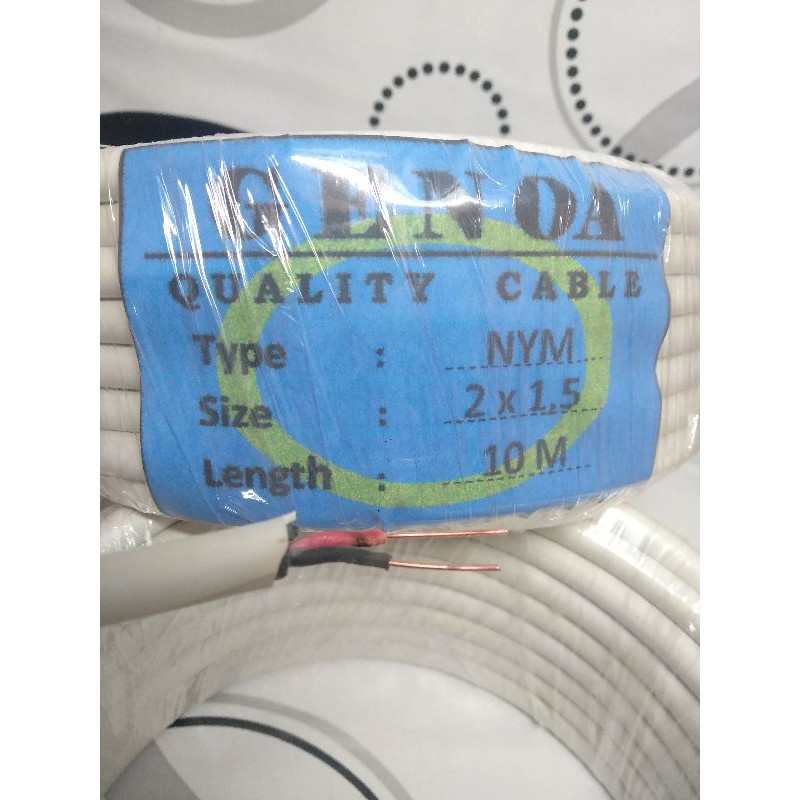 Jual KABEL ENGKEL ISI 2x1.5x10M Full# KABEL TEMBAGA NYM 2x1.5 | Shopee ...
