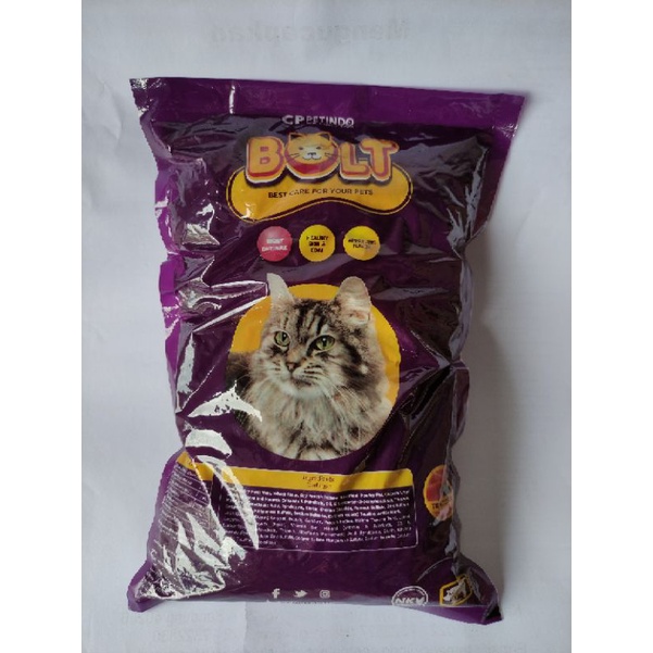 Jual Bolt Makanan Kucing Cat Food Kemasan 1 kg / Makanan Kucing Kering ...