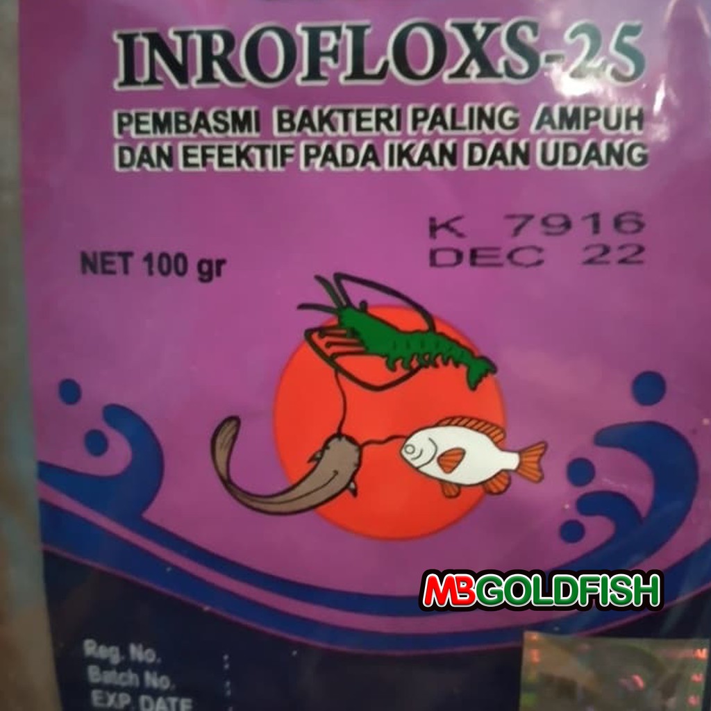 INROFLOXS 25 antibiotik buat ikan 100gr | Shopee Indonesia