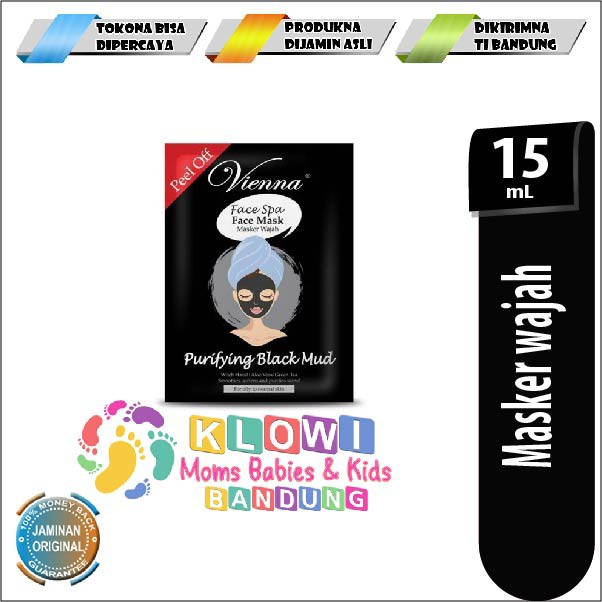 Jual Vienna Purifying Black Mud Mask 15 Ml (Peel Of Mask / Masker Wajah ...