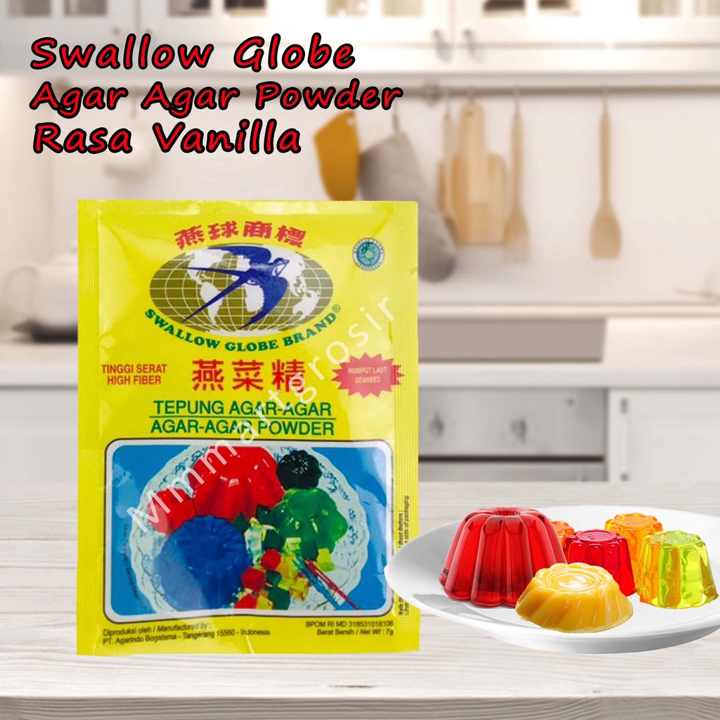 Jual Swallow Globe / Agar Agar Powder / Rasa Vanilla / 7g | Shopee ...