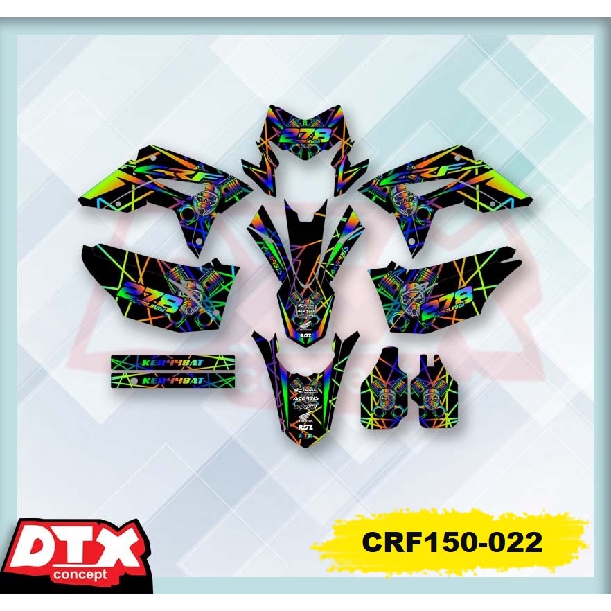 Jual Decal CRF Decal CRF Hologram Decal CRF Full Hologram decal CRF 150 L full body decal stiker ...