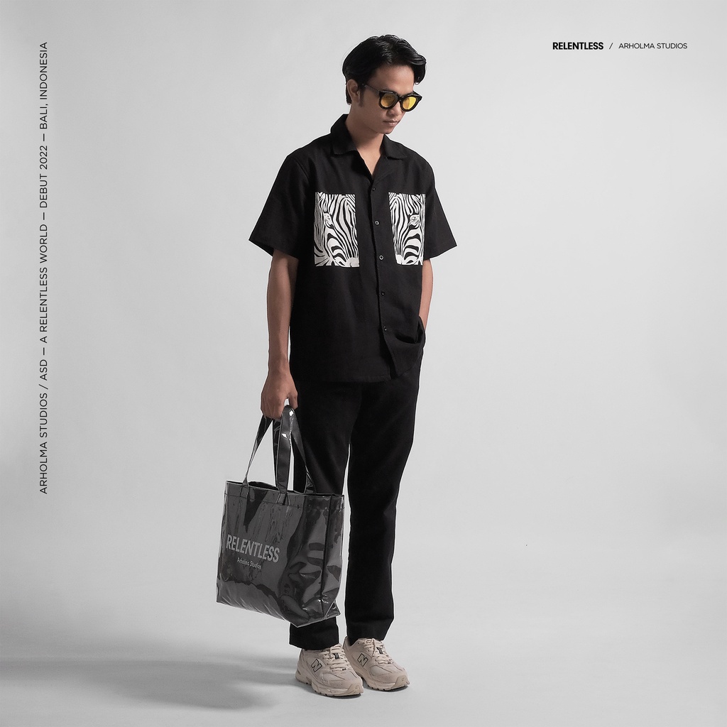 Jual ARHOLMA STUDIOS - OVERSIZED SHIRT 'ZEBRA' BLACK | Shopee Indonesia