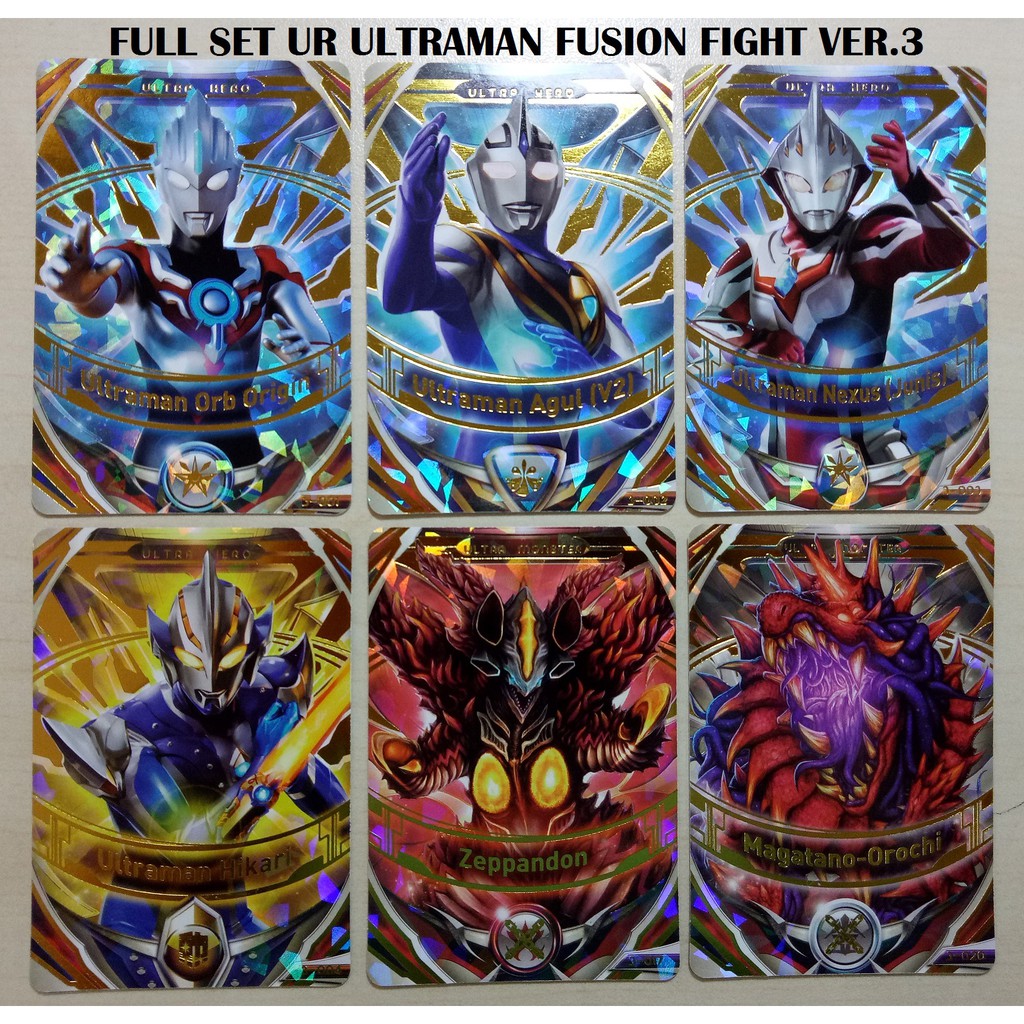Jual Full Set Ultraman Fusion Fight Ver.3 UR Cards Indonesia|Shopee Indonesia
