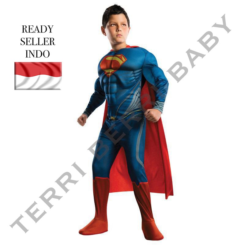 Jual Kostum baju superman / super man / supermen / super men anak ...