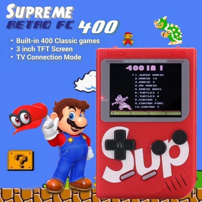 Jual Game Box Sup X Gameboy 400 In 1 Games PLUS Retro FC Game 3 Inch ...