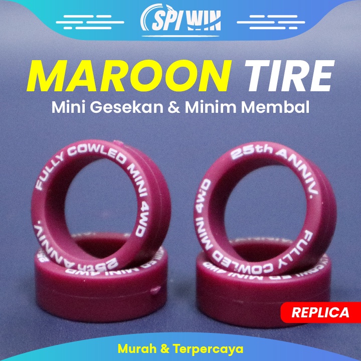 Jual Ban tamiya REP MAROON Marking Tire Medium M Karet Mini 4WD ...