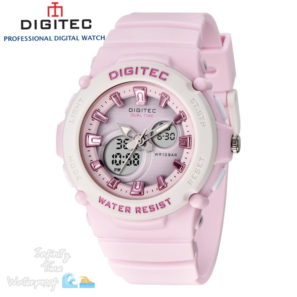 Jual Jam Tangan Cewek Digitec DG4100T 4100 Digital Analog Strap Rubber ...