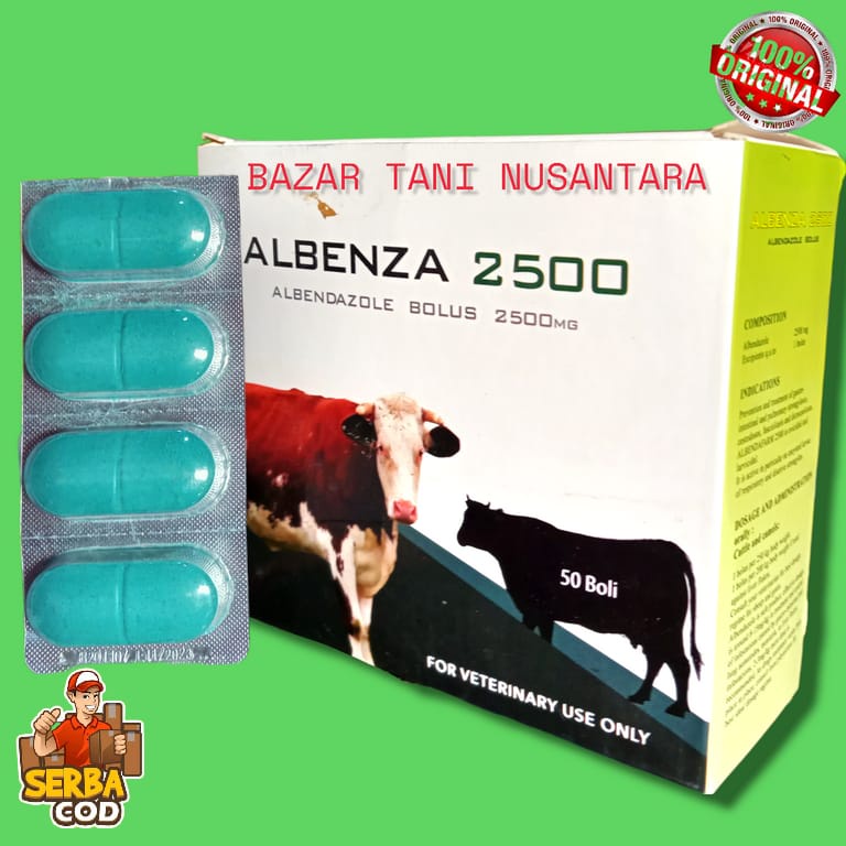 Jual ALBENDAZOLE 2500mg obat cacing sapi hati obatan ternak sapi ...