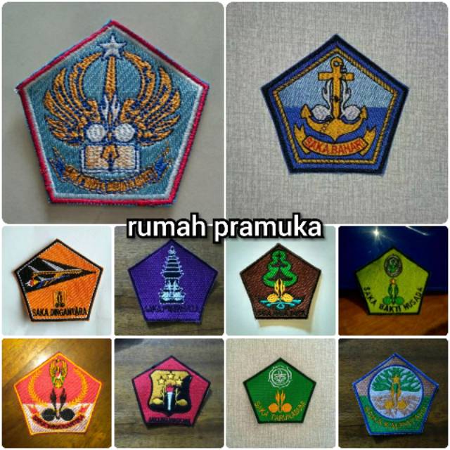 Jual 100 biji badge saka bordir - saka bahari - saka Bhayangkara - saka ...