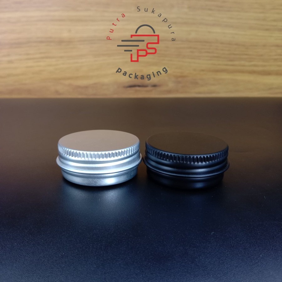 Jual pot kaleng 15gr / pot pomade 15gr /pot alumunium 15gr - silver dan ...