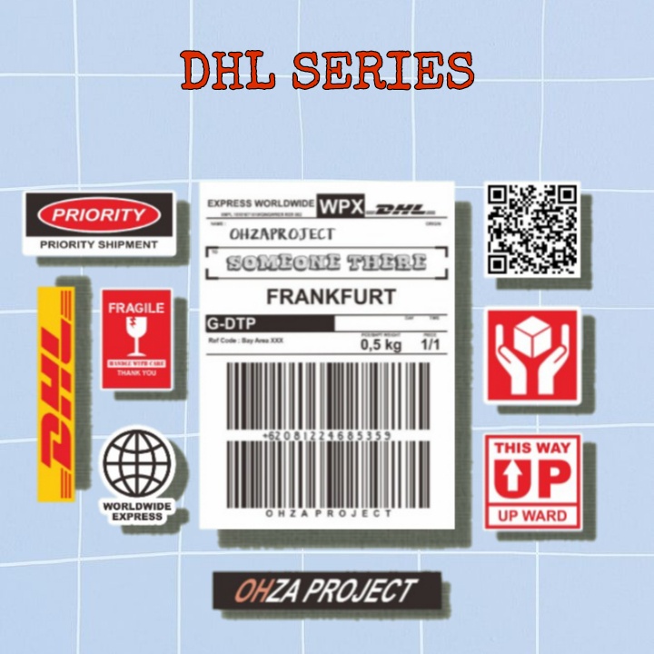 Jual STICKER TUMBLR FRAGILE DHL SERIES II STIKER VINYL AESTHETIC ...