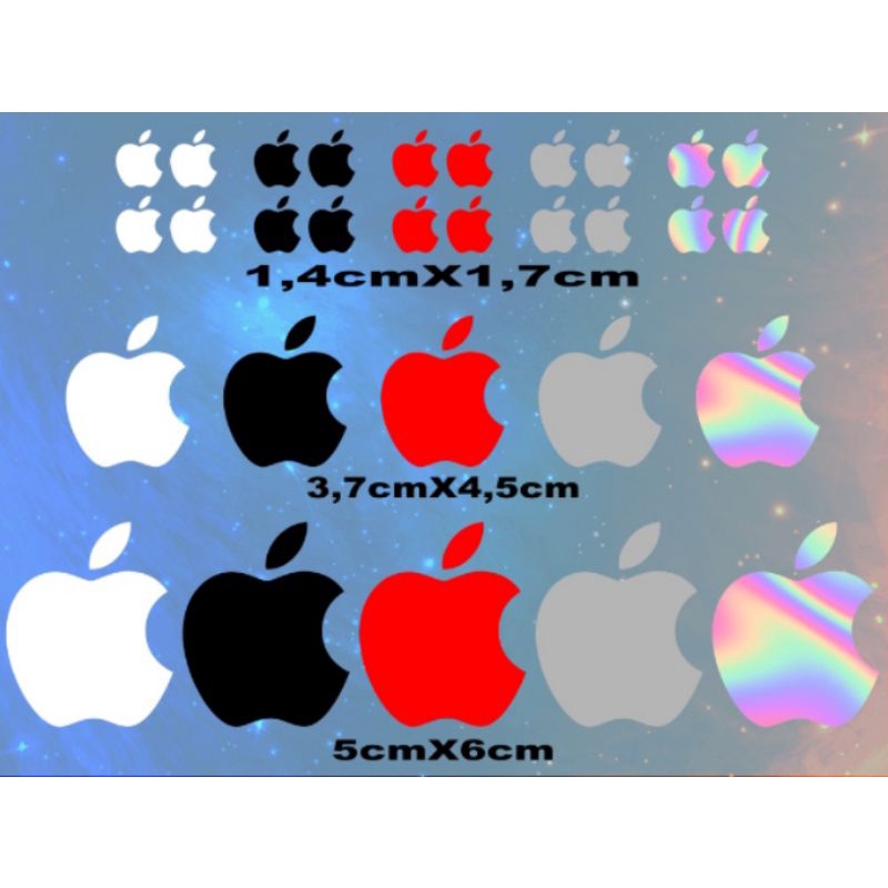 Jual STIKER IPHONE / APPLE 1 SET ISI 6 PCS 3 UKURAN | Shopee Indonesia