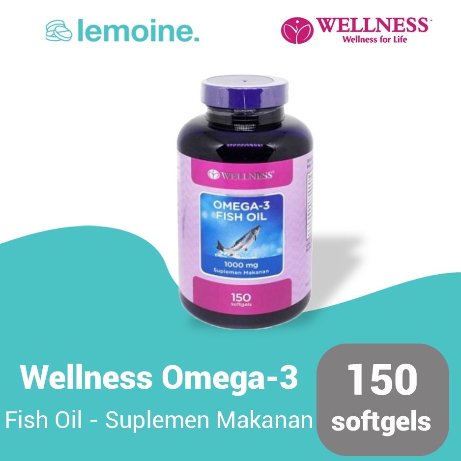Jual Wellness Omega 3 Fish Oil 1000 150 Softgels | Shopee Indonesia