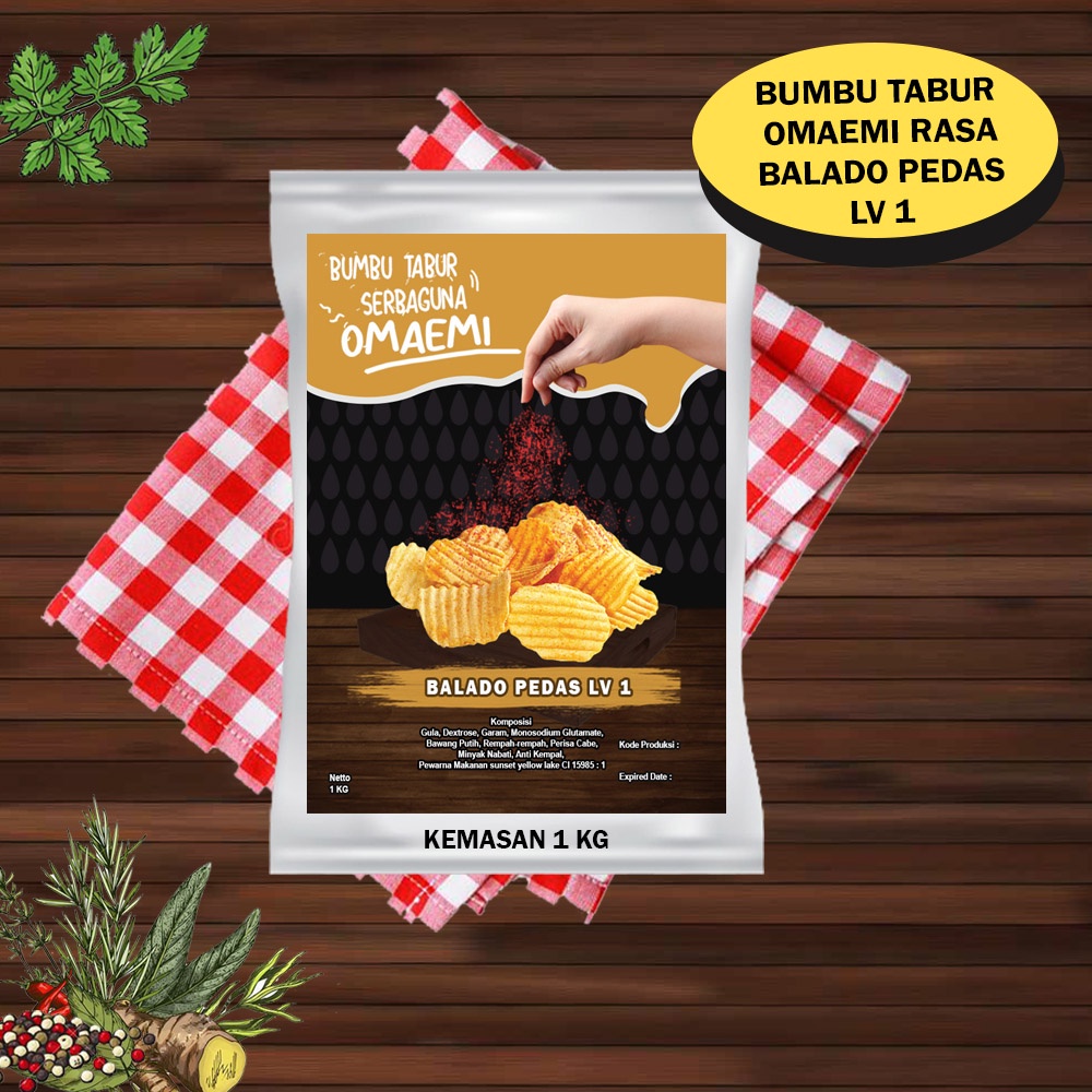 Jual BUMBU TABUR BALADO PEDAS LEVEL 1 KEMASAN 1 KG UNTUK TABURAN ...