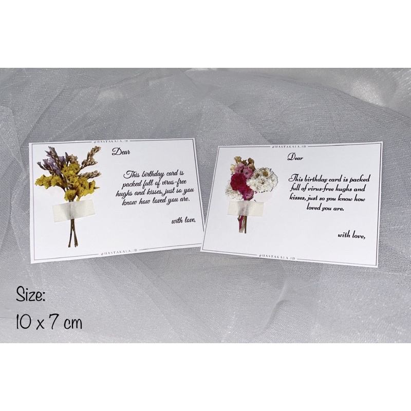 Jual kartu ucapan dried flower bucket | Greeting card | Birthday card ...